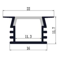 China 22*12mm Multiple Lampshade Colors Recessed Aluminum Profile LED Channel China Supplier for sale