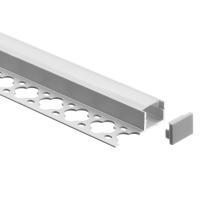 China Square Plaster LED Profile PC Cover Strip Channel Drywall Gypsum Anodized 35*11mm for sale
