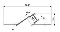 China Embedded Drywall Gypsum LED Plaster In Profile 77*20mm Frameless Tape Light Channel for sale