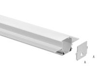 China 88*33mm Plaster LED Profile Aluminum 3m 4m Length For Kitchen Cabinets for sale