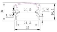 China Square Surface Mounted Aluminium LED Profile U Shaped Channel Anodized for sale