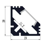 China YD-1101 Flat Cover Corner LED Strip Profile Channel 6063 T5 Aluminum Alloy for sale