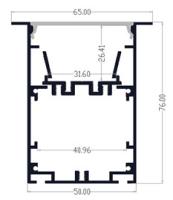China Big Recessed LED Profile 65*75mm Silver U Shape LED Aluminum Channel for sale