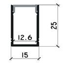 China Furniture Strip Lighting Channel Anodized 15*25mm Aluminium Profile For LED Strip for sale