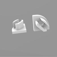 China Surface Mounted Small LED Corner Extrusion 8*8mm Aluminium Channel With Cover for sale