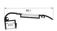 China Aluminium Alloy Stair Nosing LED Profile Extrusion Anodized For Strip Lights for sale