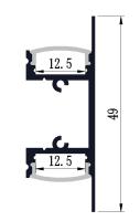 China Anodized LED Lighting Profile Aluminum Channel Surface Mounted For LED Strips for sale