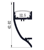 China Corridor LED Tape Extrusion Strip Lights 42*12.5mm Aluminium Channel For LED Lights for sale