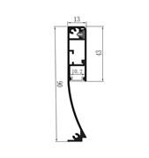 China YD-9013 Aluminum LED Floor Channel 6063 T5 Anodized For Skirting Board Lighting for sale