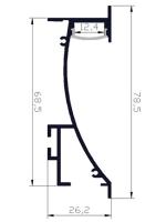 China Skirting Board LED Profile Aluminium Alloy Under Cabinet Lighting Channel for sale