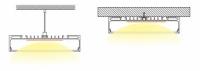 China Large Waterproof Suspended LED Profile Aluminum Customized For Supermarket 142*32 for sale