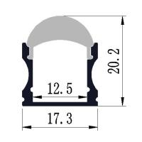 China 17.3*20.2mmAluminium LED Profile Surface Mounted UV Resistant Aluminum Extrusion for sale