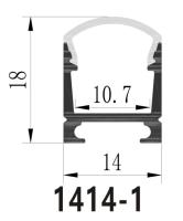 China Surface Mounted Aluminum LED Strip Profiles Magnet Lights Channel 14*18mm for sale