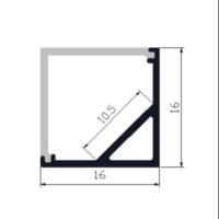 China YD-1001 Anodized LED Corner Channel Strip Lights Aluminum Profile 16*16mm for sale