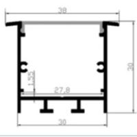 China Ceiling Strip light Recessed LED Profile Aluminum Heat Dissipation for sale