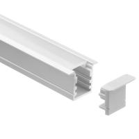 China Flame Retardant Wall Recessed LED Profile Aluminum 18*15mm Customized Length for sale