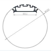 China Diameter 120mm Round LED Extrusion Light Aluminium Housing Suspended for sale