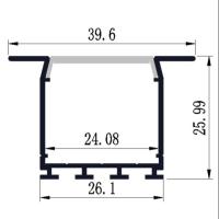 China Pendant Profile Aluminum LED Extrusion 40*26mm Recessed For Strip Lighting for sale