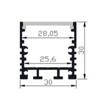 China Aluminum LED Light Strip Profile Decoration Anodized 30*30mm For Room for sale