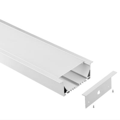 China Lamp Light Aluminium Recessed LED Profile Big Embedded 2m 4m Length for sale