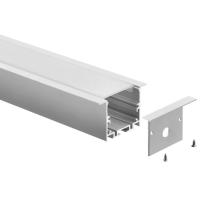 China Embedded Aluminum Recessed LED Profile 55*35mm 6063 T5 Customized Length for sale