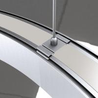 China Multiple Diffuser LED Aluminium Extrusion Channel 60*50mm Circular Anodized for sale