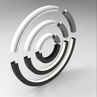 China 35*35mm Circular LED Profile Strip Extrusion Anodized Aluminium Alloy for sale