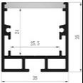 China 35*35mm Circular LED Profile Strip Extrusion Anodized Aluminium Alloy for sale