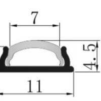 China Small Surface Mount Round LED Extrusion Aluminum 11*4.5mm Customized Length for sale