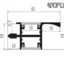 China Laminate Aluminium LED Profile Light Channel 43*19mm Surface Mounted for sale