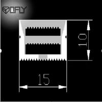 China Flexible Rubber Silicone Neon Tube for LED Strip Lighting Sizes 15*10mm for sale