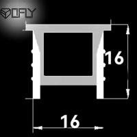 China YD-S1616-1 Silicone Neon Tube 16*16mm Rubber LED Profile for Strip Lighting for sale