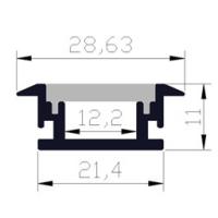China Anodized Waterproof LED Channel Aluminium Profile for Recessed Ground Light for sale