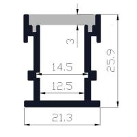 China Waterproof Recessed U Shape Aluminium LED Channel 6063 T5 For Ground LED Light Strips for sale