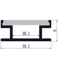 China Outdoor Strip Light LED Floor Channel Aluminum 19*8mm For Ground Surface Waterproof Light for sale
