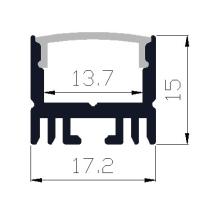 China Building LED Strip Light Channel Track aluminum Suspended Profile Surface Mounted for sale