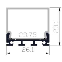 China Cabinets Tape Light Channel Anodized Aluminum Extrusion For LED Strip Lights for sale