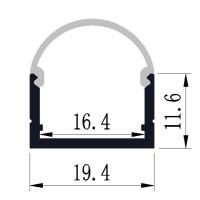 China 19*11mm Wall Surface Mounted LED Profile Aluminum Customized Length for sale