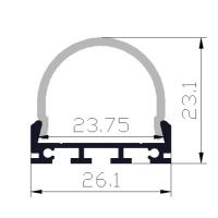 China Suspended Surface Mounted LED Profile 26*24mm Architectural Aluminium Light Channel for sale