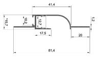 China Plaster Drywall LED Strip Channel Extrusion 81*15mm Anodized For Wall Lighting for sale