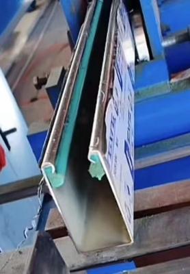 China 304 Stainless Steel Muffler Channel Guide Rails For Roller Shutter Doors Custom Length for sale