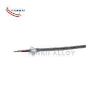China 24AWG Fiberglass SS Braided Shielded Thermocouple Cable Type KX JX TX 300V for sale