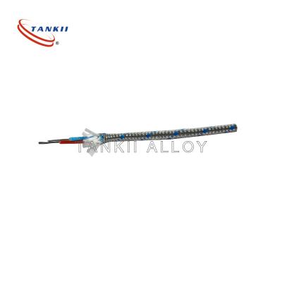 China 24AWG Fiberglass SS Braided Shielded Thermocouple Cable Type KX JX TX 300V for sale