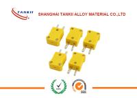 China Standard Miniature Thermocouple Connector Male Female Type K J Yellow Black ANSI IEC for sale