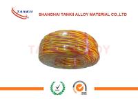 China High Temperature Silica Fiberglass Thermocouple Extension Wire 2x0.711mm 1000C Yellow Red for sale