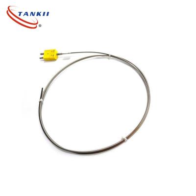 China Type K Mineral Insulated Thermocouple Wire -200°C to 1100°C Temperature Range with Custom Connector Options for sale