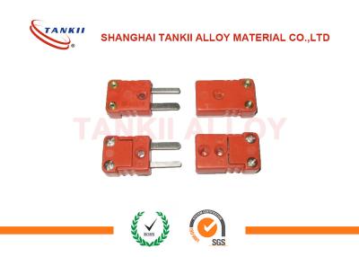 China IEC Standard Yellow Mini Thermocouple Connector Type K T J E N S R B 2 Pin for sale