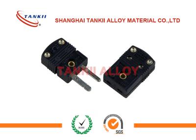 China J Type Thermocouple Connector 220V Mini Male Plug Black Fe-CuNi for sale