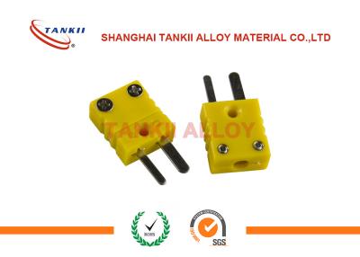 China Yellow Green Type K Thermocouple Wire Connectors Plug Mini Male Female 2 Pin for sale
