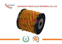 China Type K Thermocouple Extension Wire 24 AWG Red Yellow Cable -50°C to +400°C Temperature Range for sale